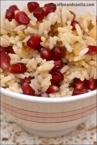 Pomegranate Rice with Garlic & Onion » Coffee & Vanilla