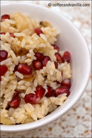 Pomegranate Rice with Garlic & Onion » Coffee & Vanilla