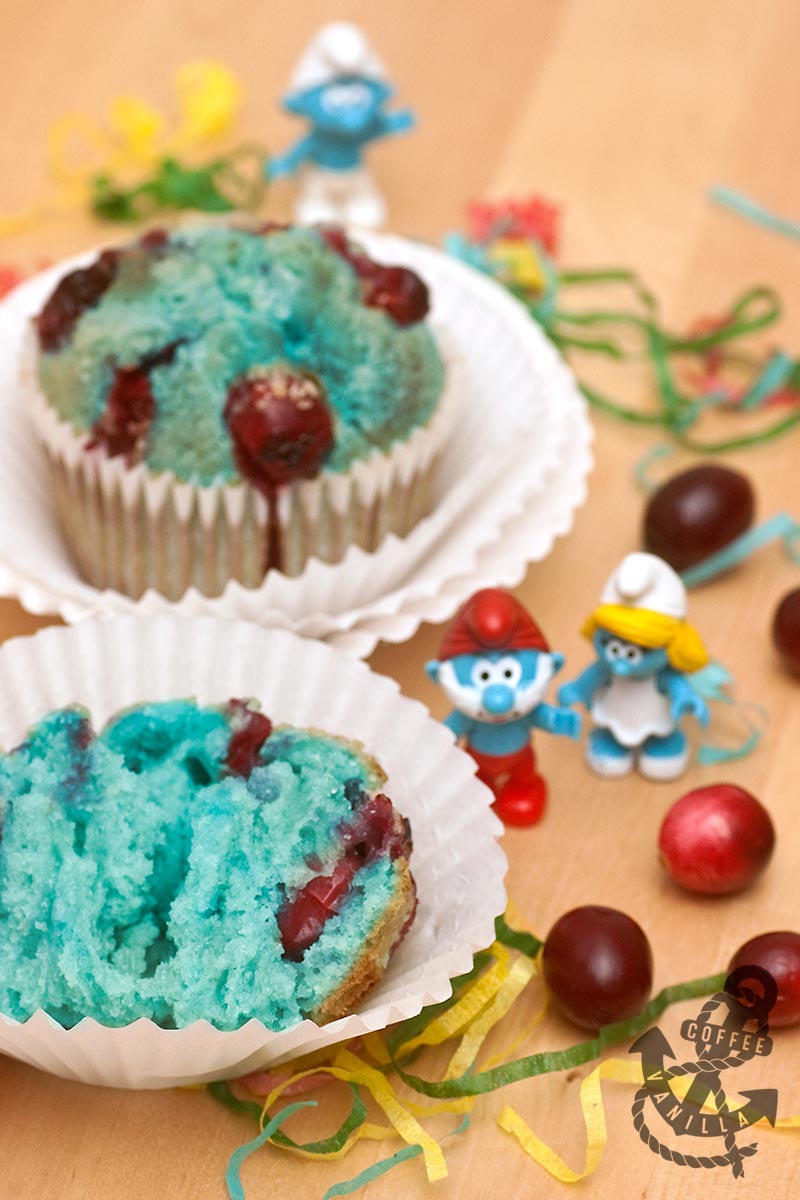 Extremely Smurfy Smurfberry Muffins » Coffee & Vanilla