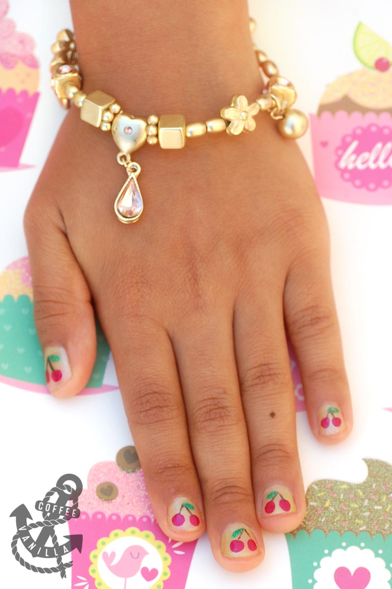 Summer Kids' Nail Art - Cherry Fingers & Watermelon Toes » Coffee & Vanilla