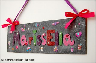 DIY Girls' Room Door Sign in Less Than 2 Hours » Coffee & Vanilla