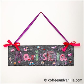 DIY Girls' Room Door Sign in Less Than 2 Hours » Coffee & Vanilla