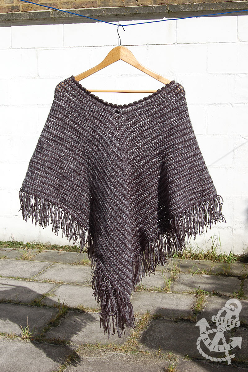 Classic Two Tone Poncho - Crochet Pattern » Coffee & Vanilla