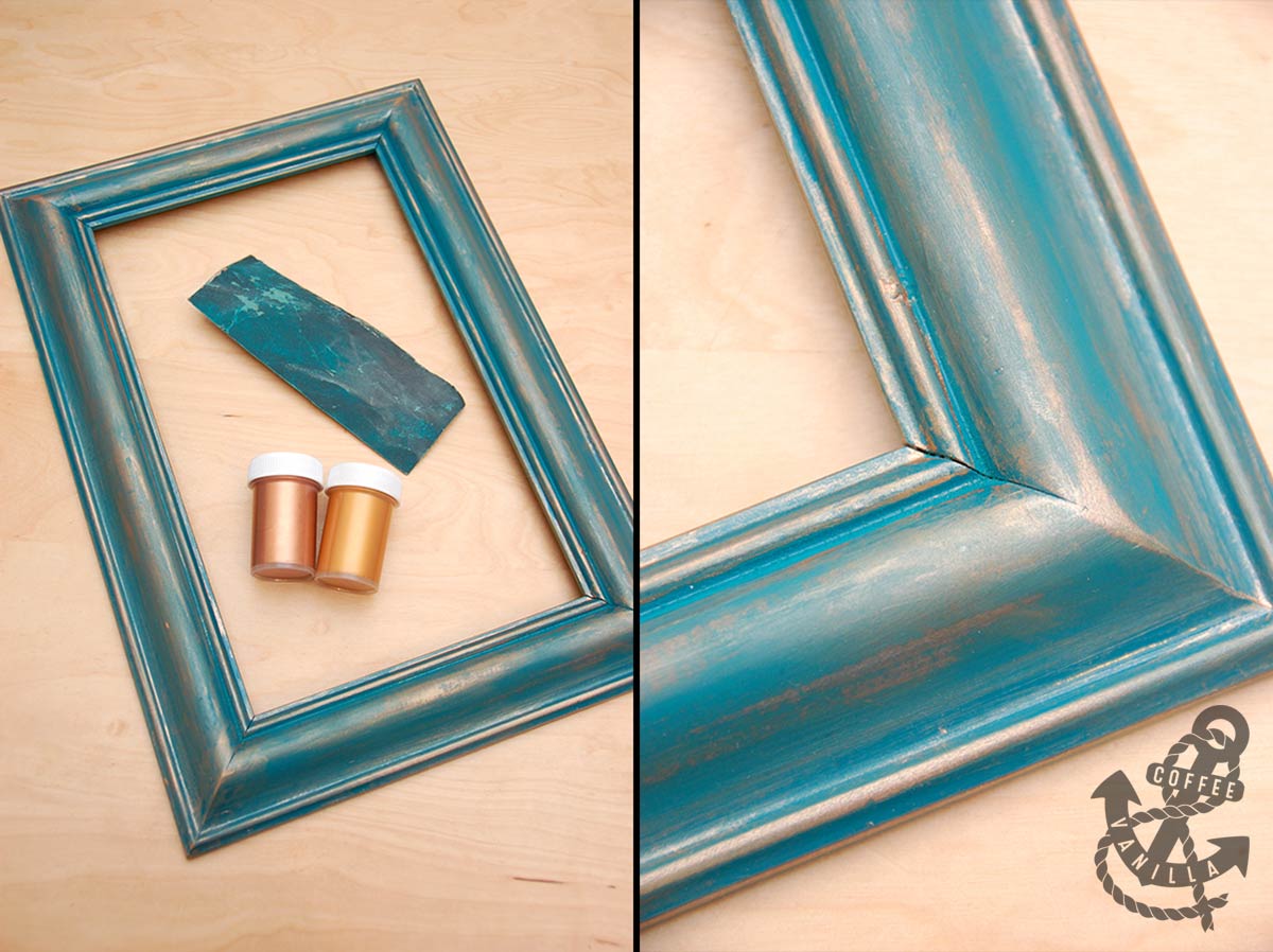 DIY Seaside Themed Aged Box Frame » Coffee & Vanilla