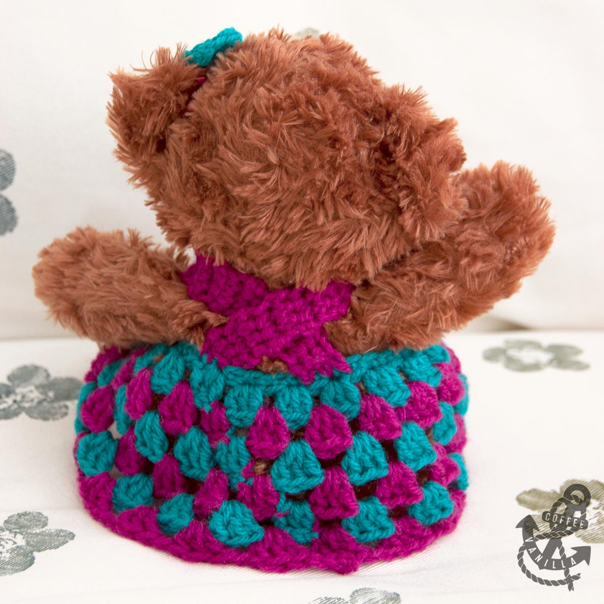 Teddy Bear's Tea Party Dress & Hair Bow - Crochet Pattern » Coffee ...