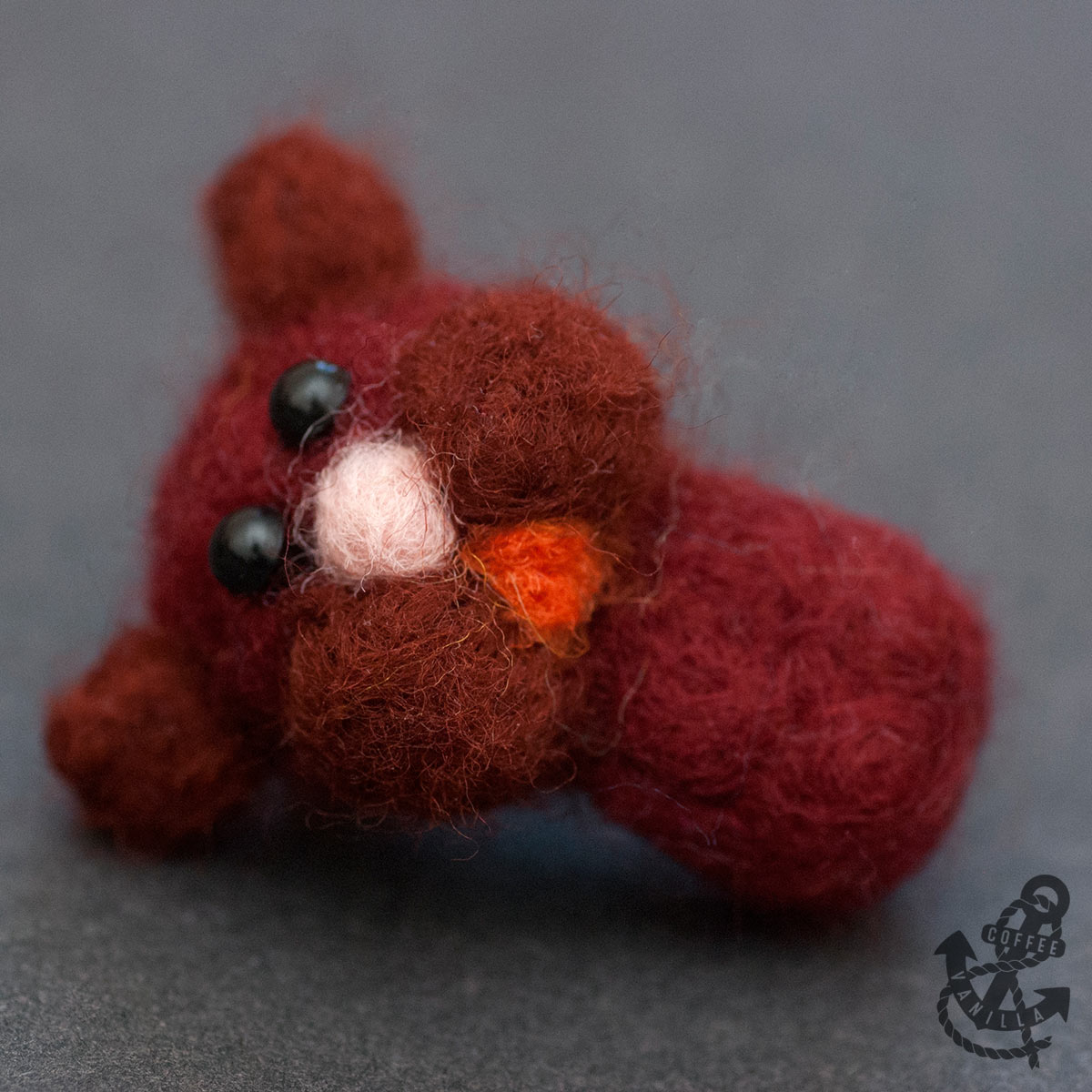 Miniature Dry Felted Hamster Brooches » Coffee & Vanilla