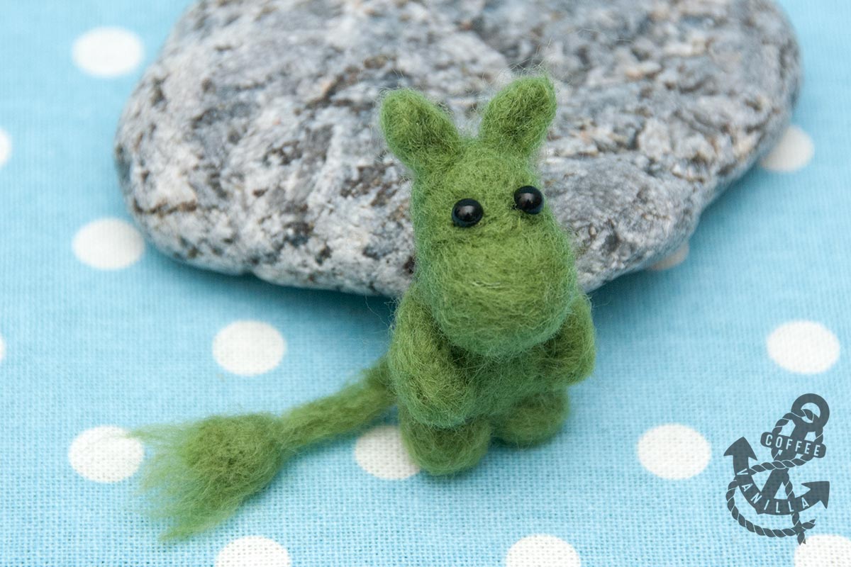 Needle Felted Moomintroll Brooch » Coffee & Vanilla