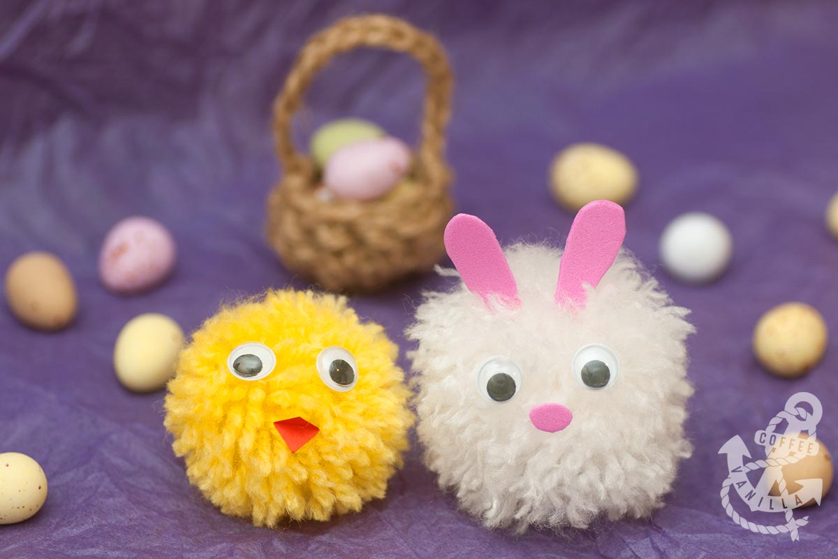 DIY Fork Pom-pom Chicks & Bunnies - Kids' Spring Crafts » Coffee & Vanilla
