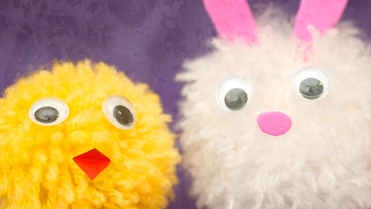 DIY Fork Pom-pom Chicks & Bunnies - Kids' Spring Crafts » Coffee & Vanilla