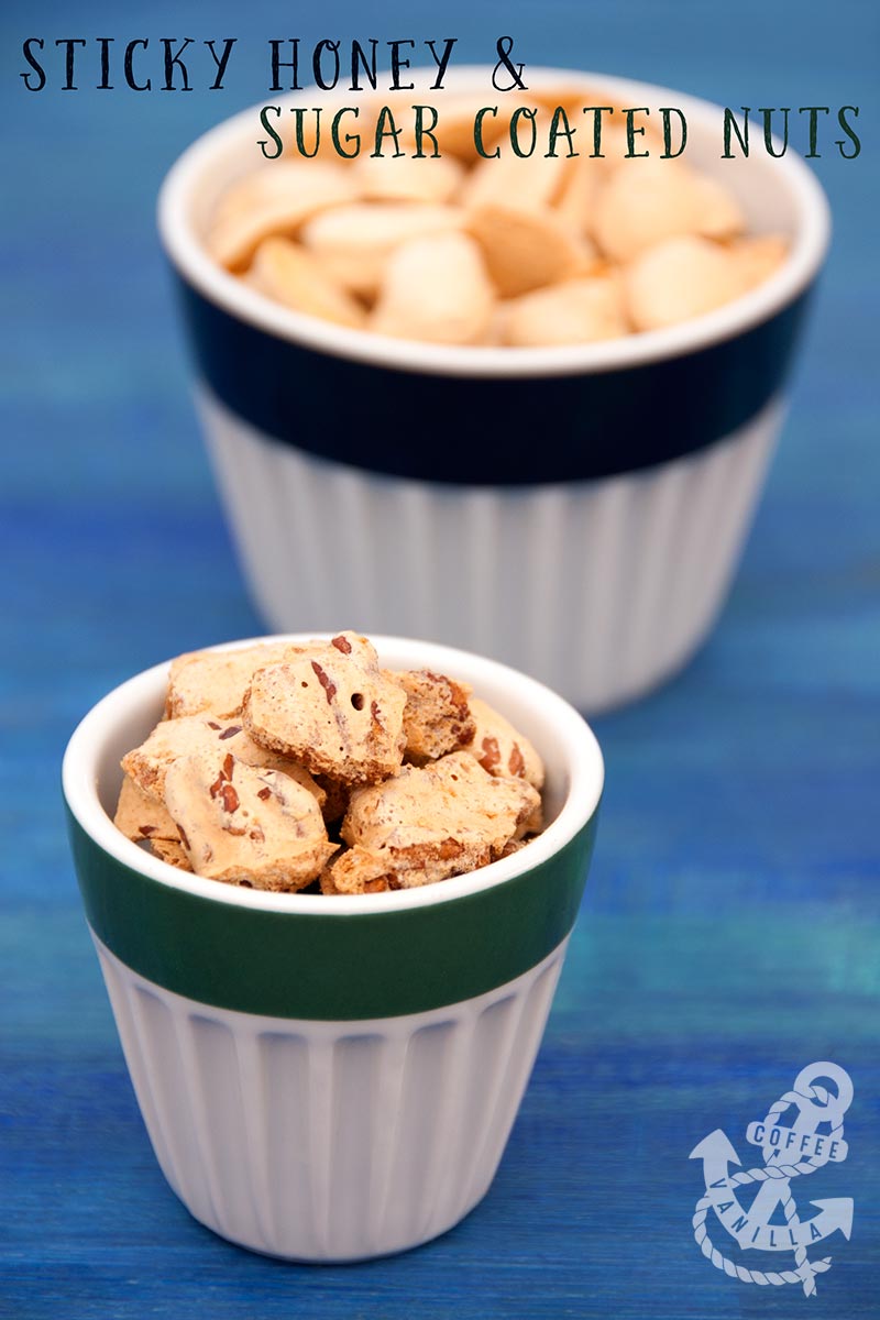 Sticky Honey & Sugar Coated Roasted Almonds & Pecan Nuts » Coffee & Vanilla