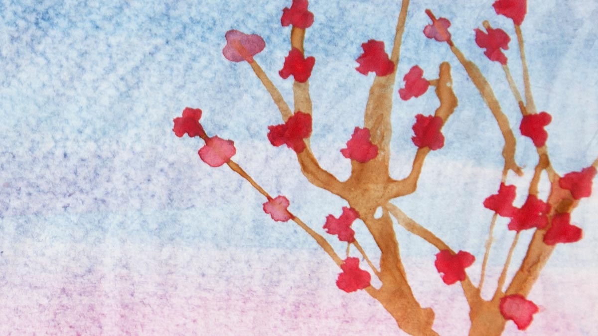 Watercolour Straw Technique Trees - Kids' Crafts » Coffee & Vanilla