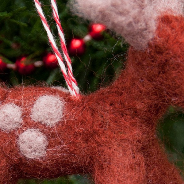 Needle Felted Reindeer Ornament » Coffee & Vanilla