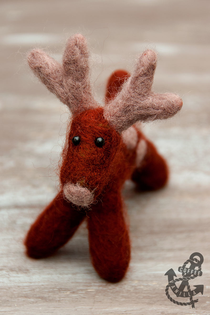 Needle Felted Reindeer Ornament » Coffee & Vanilla