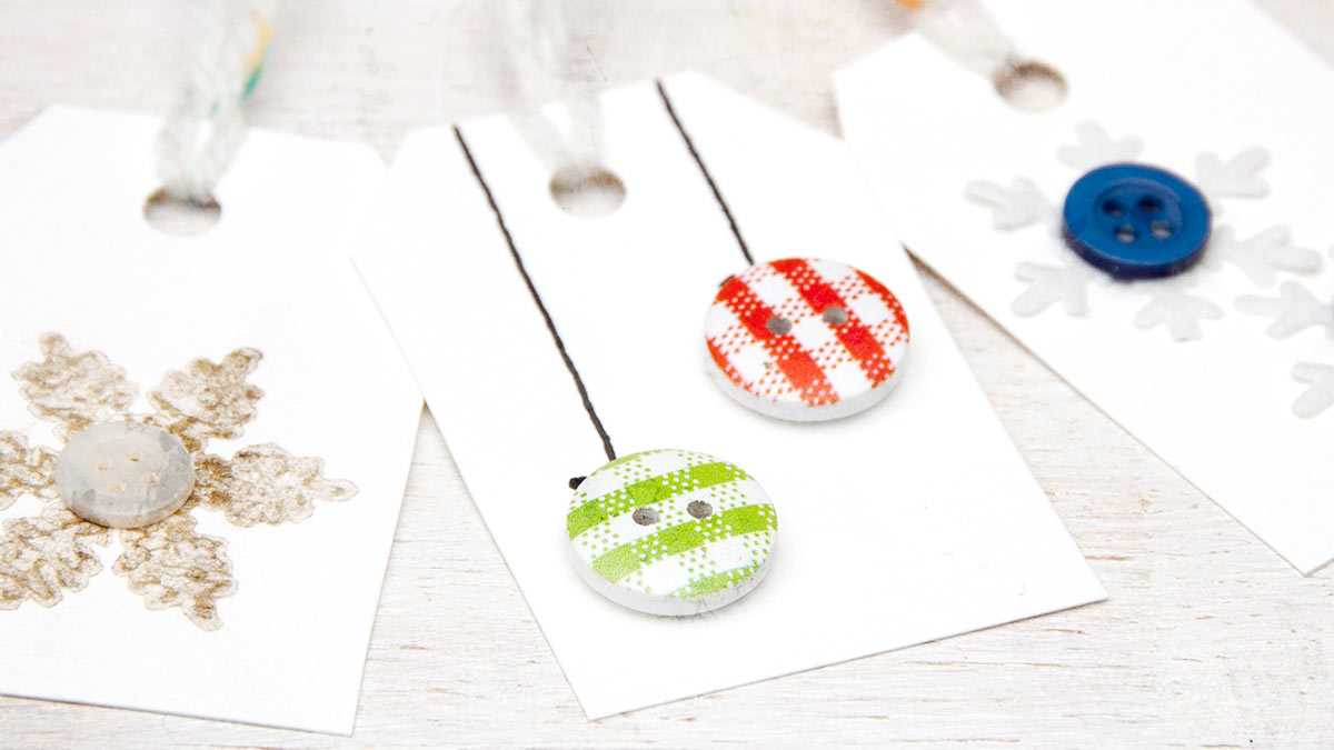 Handmade Gift Tags with Buttons » Coffee & Vanilla
