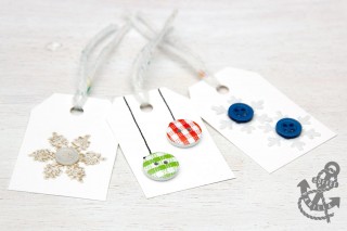 Handmade Gift Tags with Buttons » Coffee & Vanilla