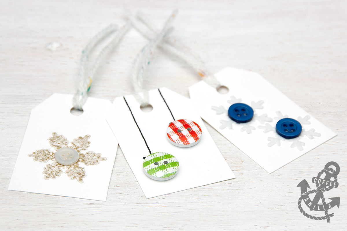 Handmade Gift Tags with Buttons » Coffee & Vanilla