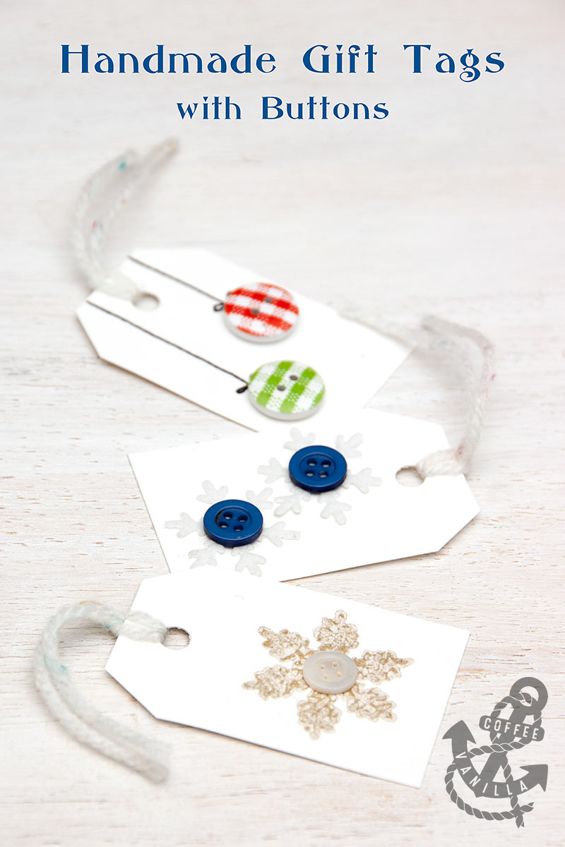 Handmade Gift Tags with Buttons » Coffee & Vanilla