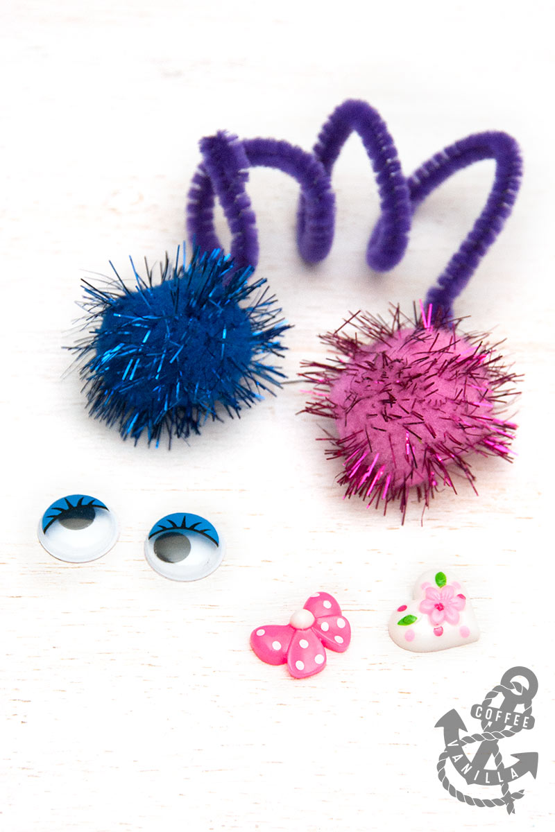 Pom Pom Pencil Toppers - One Eye Monsters » Coffee & Vanilla
