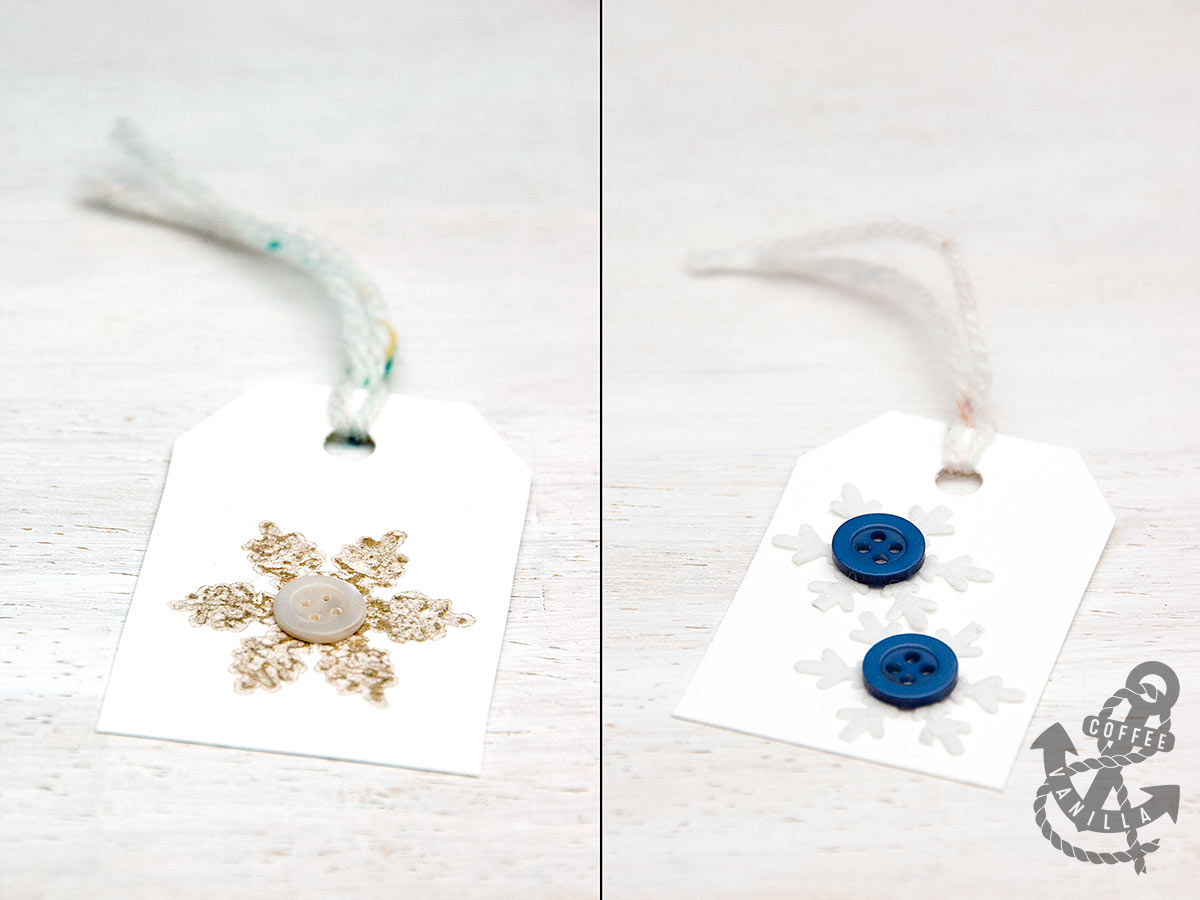 Handmade Gift Tags with Buttons » Coffee & Vanilla