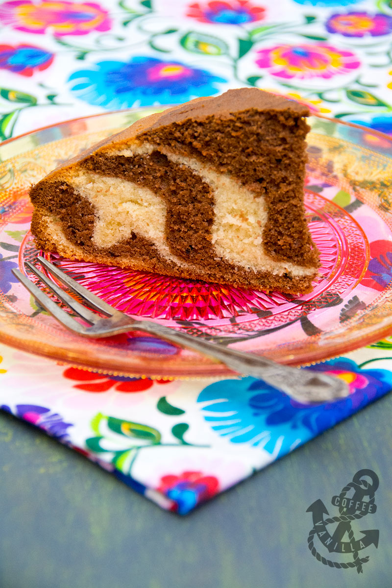 Kids' Favourite Zebra Cake aka Tiger Cake or Marble Cake » Coffee & Vanilla