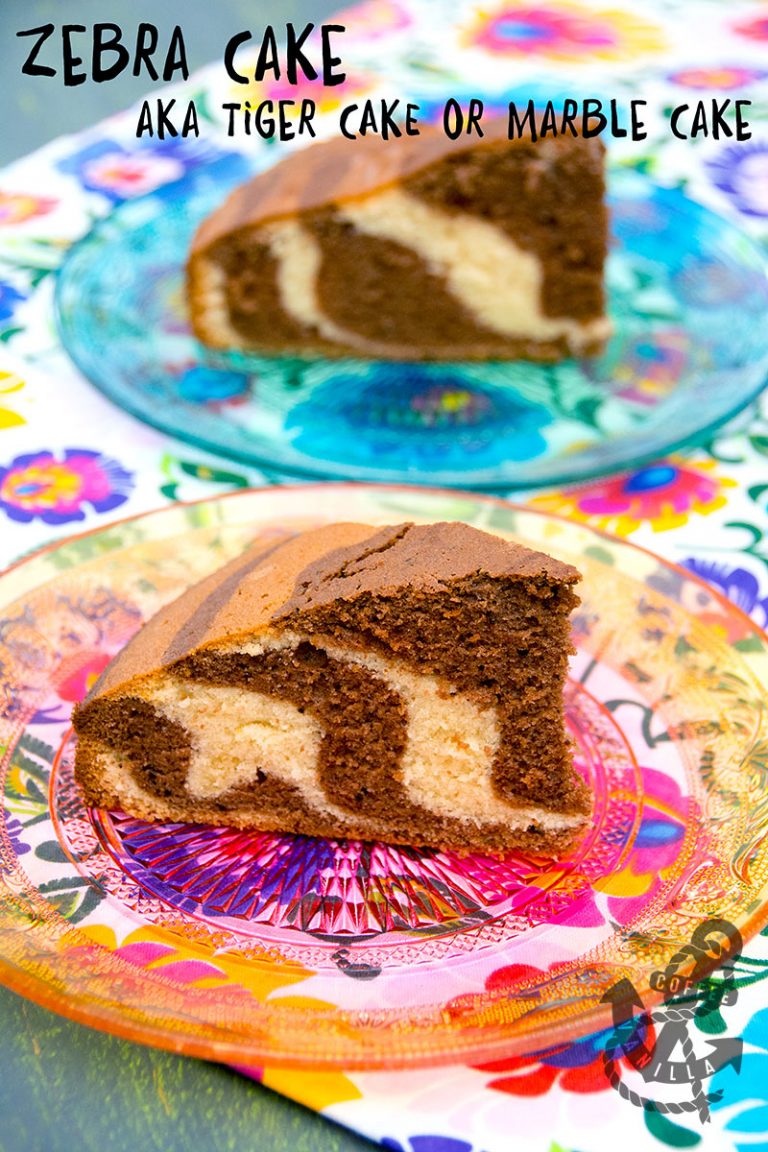 Kids' Favourite Zebra Cake aka Tiger Cake or Marble Cake » Coffee & Vanilla