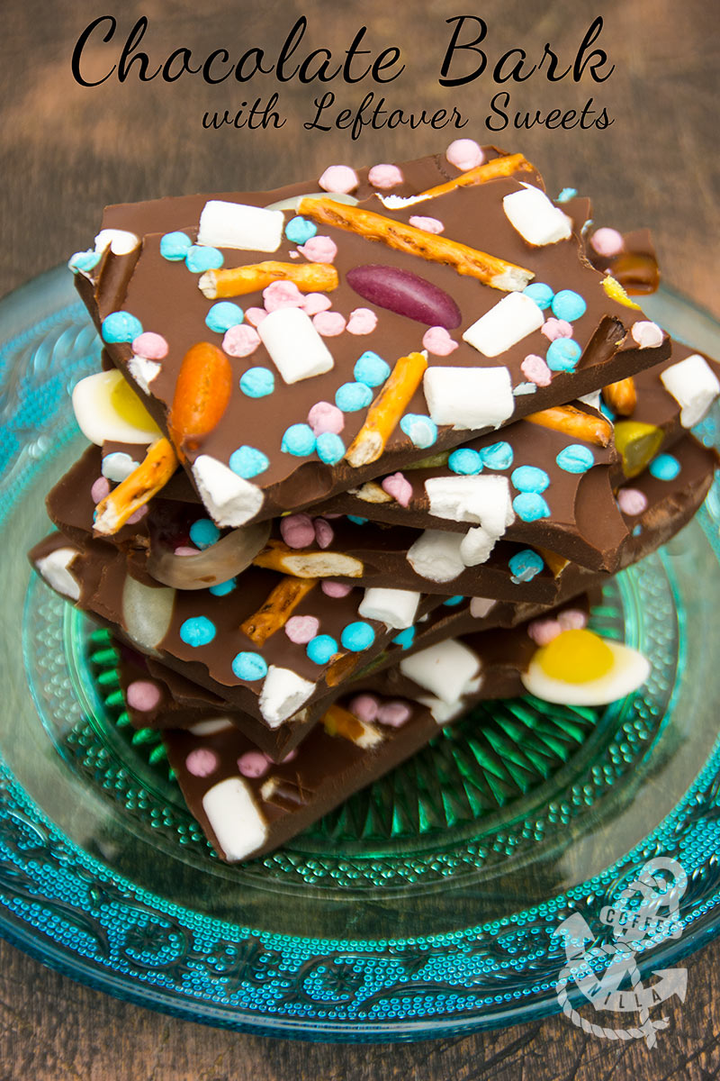 Chocolate Bark with Leftover Sweets » Coffee & Vanilla