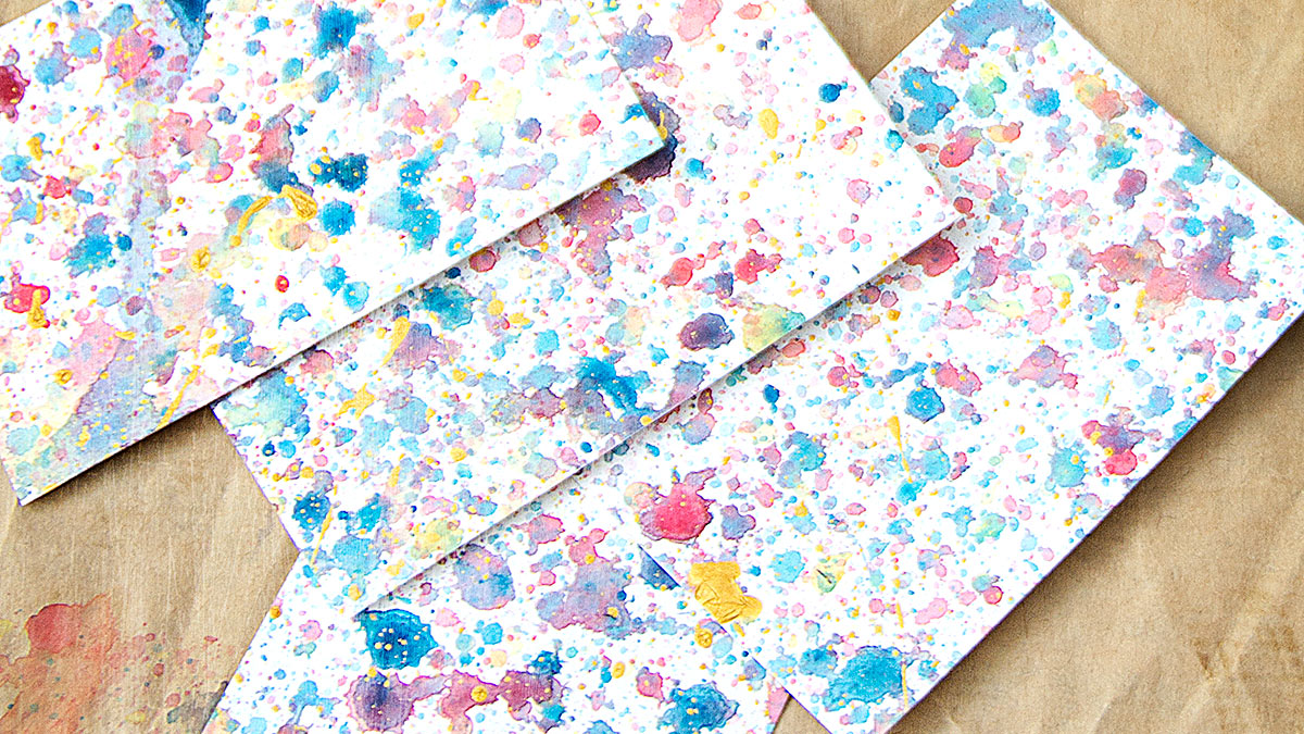 Colourful Watercolour Splash Gift Tags & Note Cards » Coffee & Vanilla