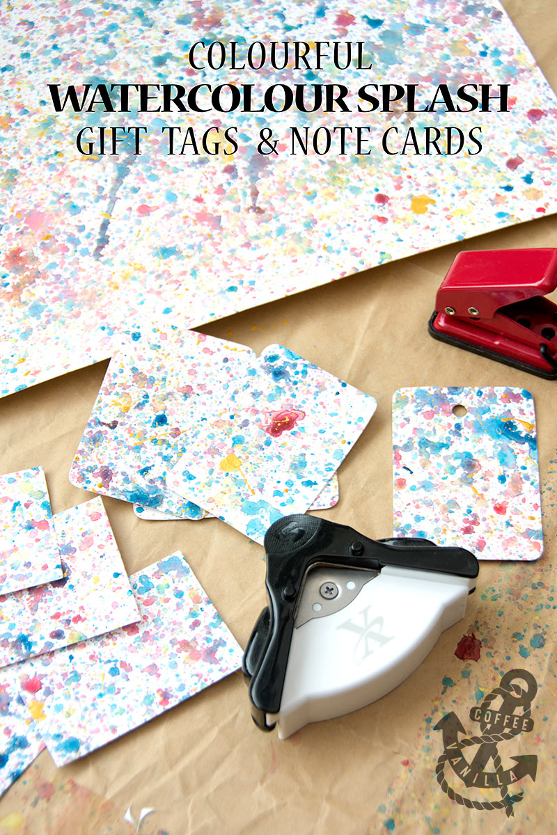 Colourful Watercolour Splash Gift Tags & Note Cards » Coffee & Vanilla